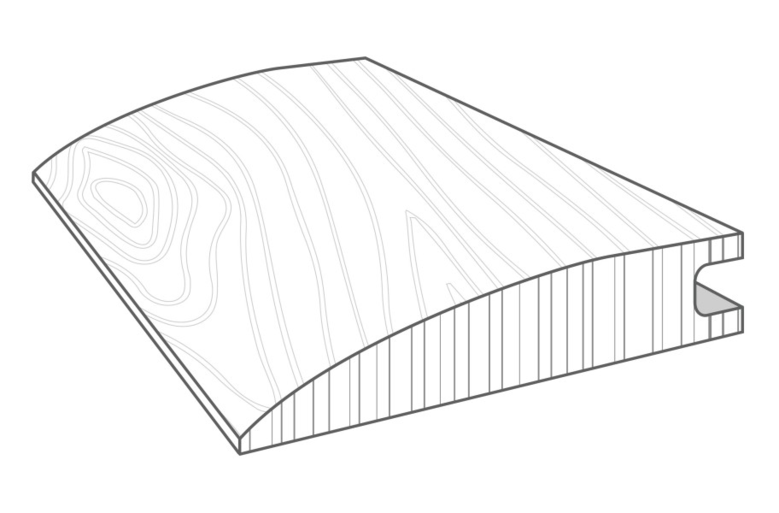 Shaw Riverstone Hickory Flush Reducer - Flooring transitions