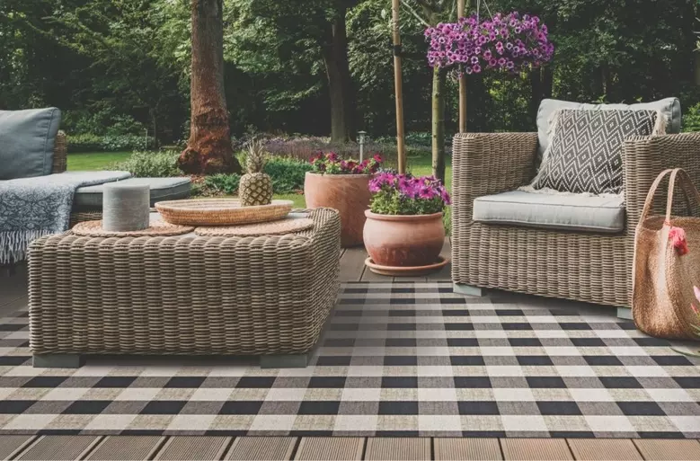 Gingham Indoor Outdoor Rug Outdoor Area Rugs